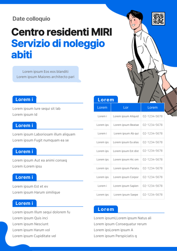 Una guida per un semplice servizio di noleggio di abiti blu e neri - MiriCanvas