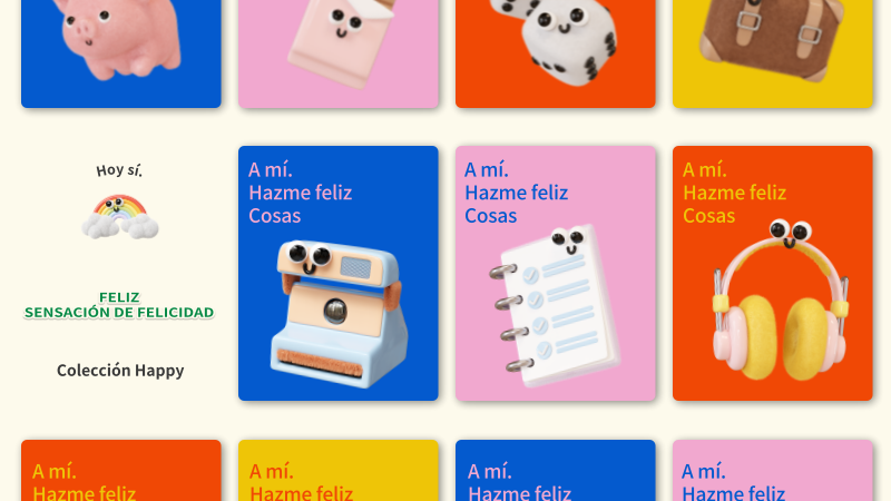 Material blando 3D Material feliz - MiriCanvas