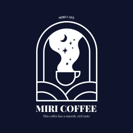 Cafe logo design with cute coffee logo illustration and English font ...