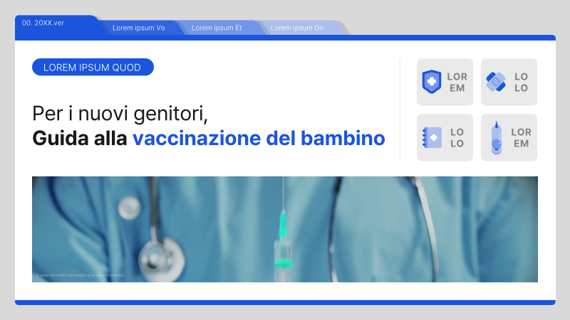 Una semplice guida alle vaccinazioni in bianco e blu - MiriCanvas