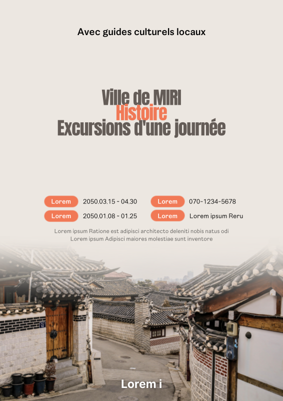 Promouvoir les excursions traditionnelles en beige - MiriCanvas