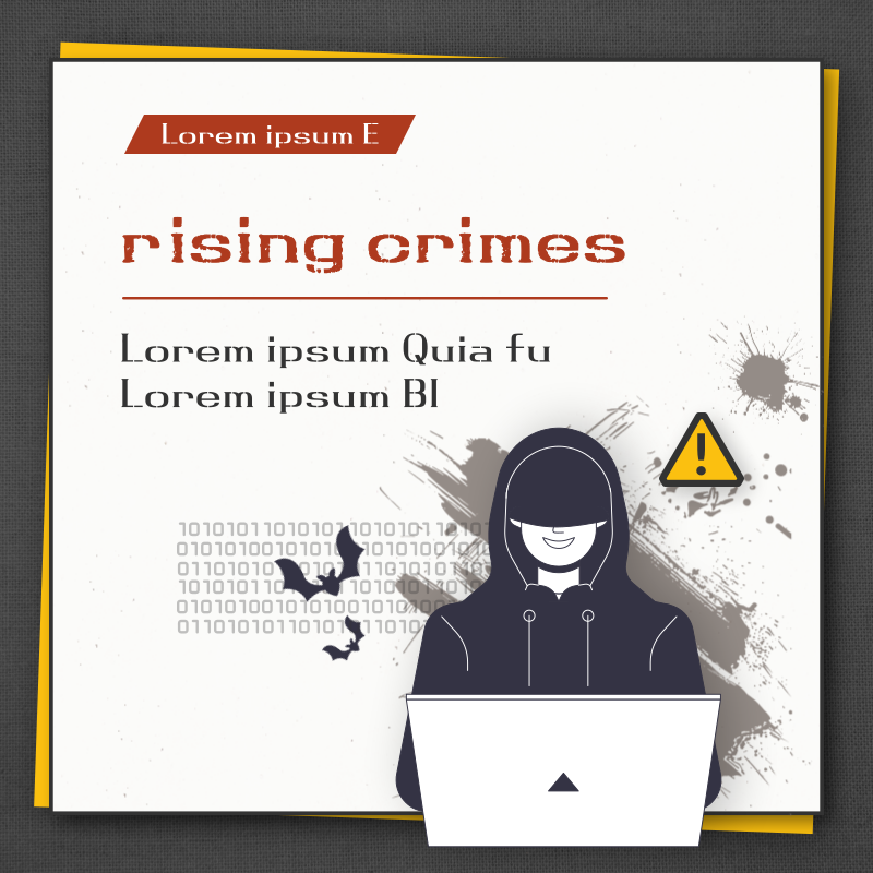 Police crime prevention campaign with red and yellow accents - MiriCanvas