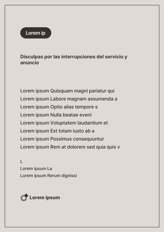 Una sencilla nota de disculpa en beige y marrón - MiriCanvas