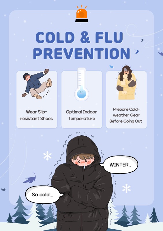Tips for preventing cold illness in the light blue and black - MiriCanvas