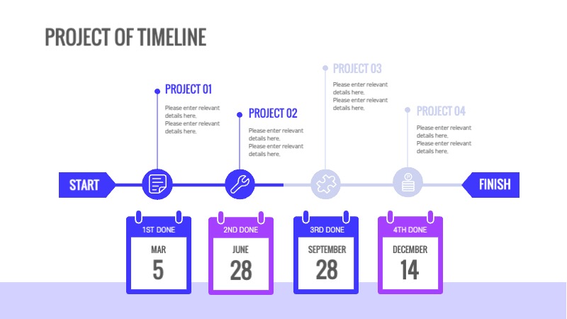 Blue Purple Timeline Project Infographic Project of Timeline Business ...