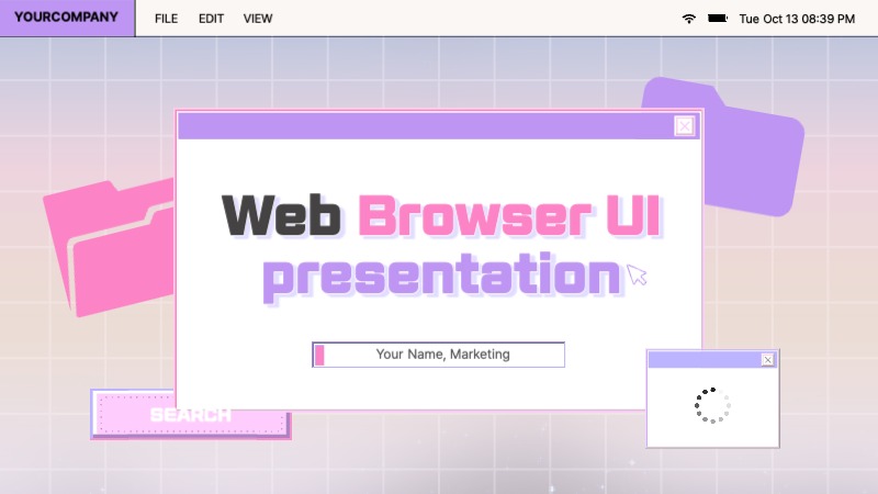 Retro browser design report in purple and pink - MiriCanvas