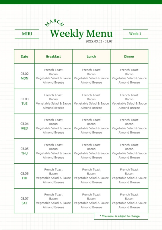 A guide to modern corporate menus in green and beige - MiriCanvas