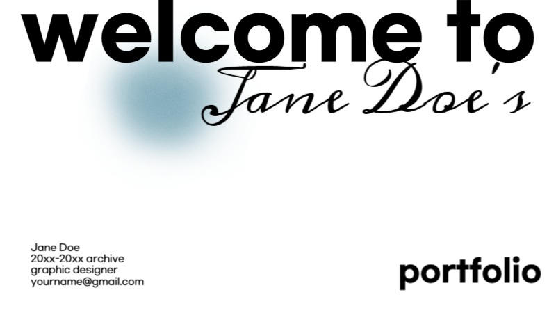 Sky Blue and White Simple Graphic Designer Portfolio - MiriCanvas