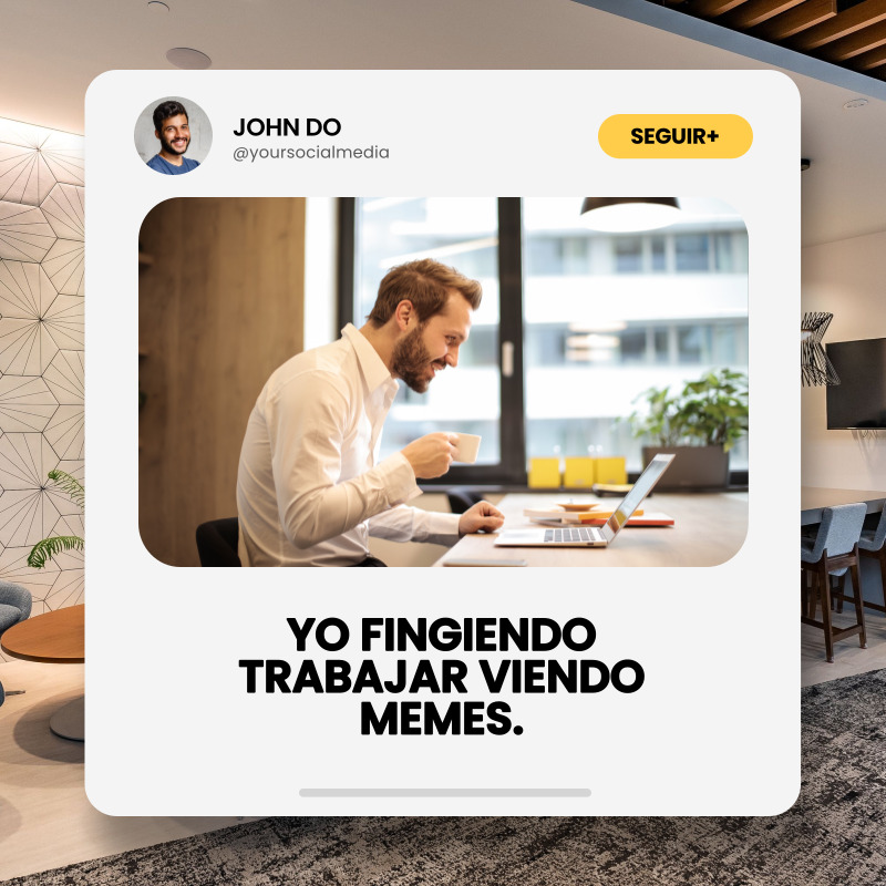 Pop-Up Meme Moderno Blanco y Marrón - MiriCanvas