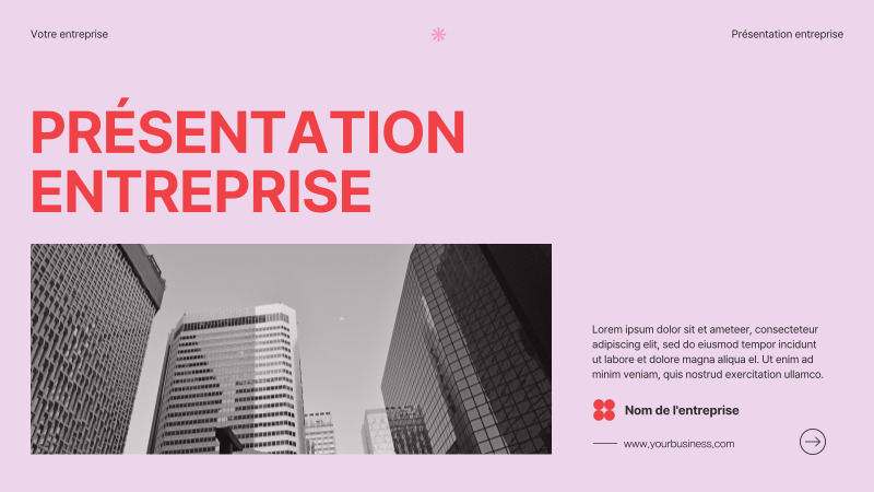 Présentation de la société Soft Pink Clean Business - MiriCanvas