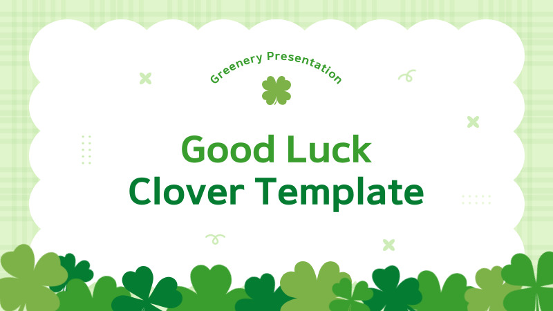 Pretty Four Leaf Clover Background with Greenery and Lotus Plants ...