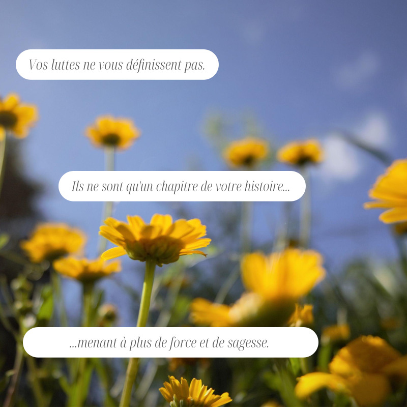 Citation de motivation naturelle bleue et jaune Promotion du blog ...