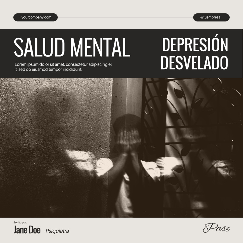Marfil Blanco y Negro Mínimo Salud Mental Depresión Campaña Desvelada ...