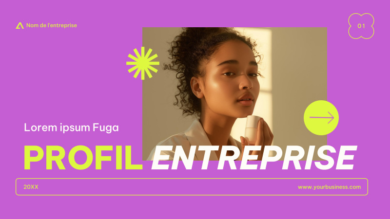 Purple Beige Pink Lime Modern Basic Minimal Business Présentation de l'entreprise - MiriCanvas