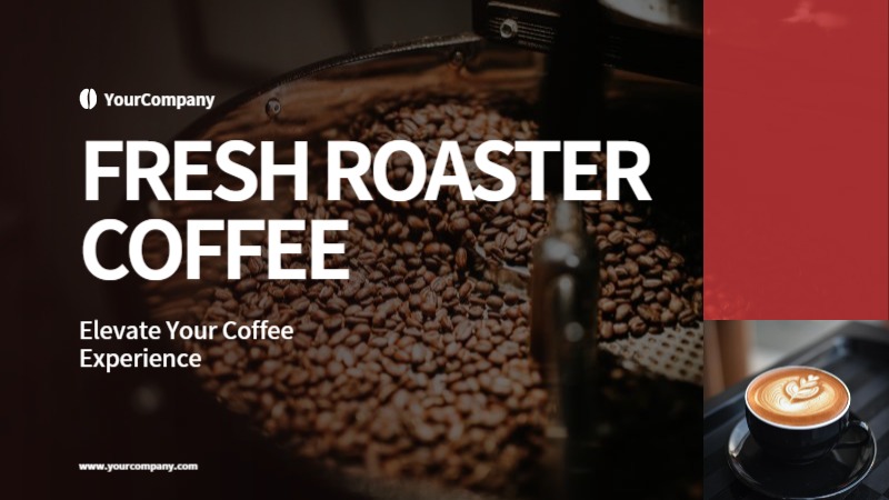 Black and Red Basic Company's Introduction Coffee Roastery - MiriCanvas