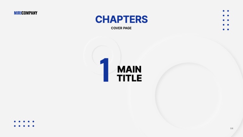 Minimalist business presentation in white and navy blue - MiriCanvas