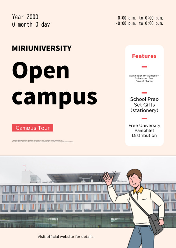 A simple red and yellow college campus advertisement - MiriCanvas