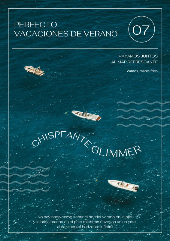 Paisaje de yate moderno en poste azul y blanco - MiriCanvas