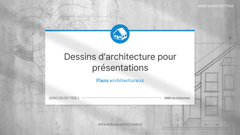 Dossier de conception architecturale simple en bleu et en gris - MiriCanvas