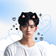 Personalisierte Idol-Gedenkartikel in Blau mit Farbverlauf - MiriCanvas