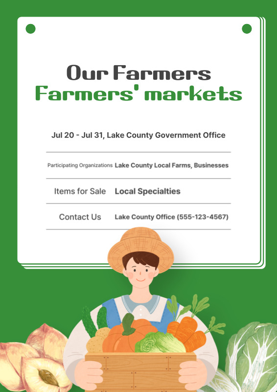 Promote your green and pretty farmers' market - MiriCanvas