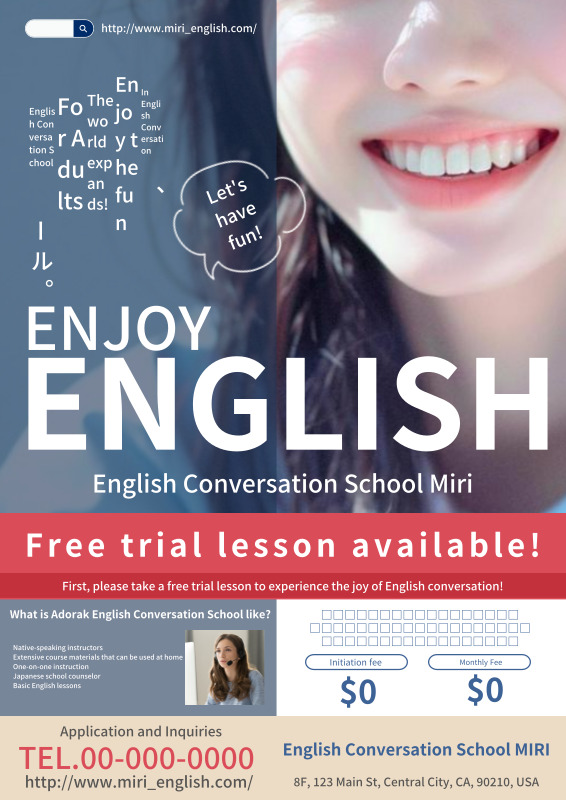 A modern and sophisticated advertisement for an English conversation ...