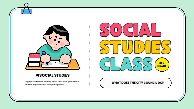 Cute social studies lesson plans in chartreuse and yellow - MiriCanvas