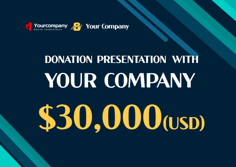 A simple donation panel in navy - MiriCanvas