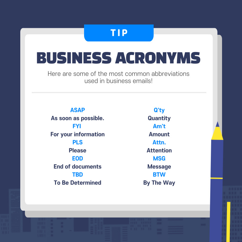 Design a navy blue business acronym chart - MiriCanvas