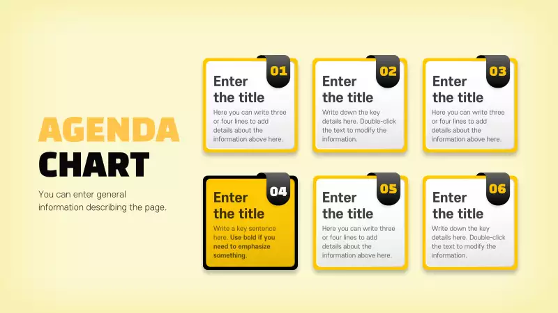 Black and yellow stereoscopic label concept agenda - MiriCanvas