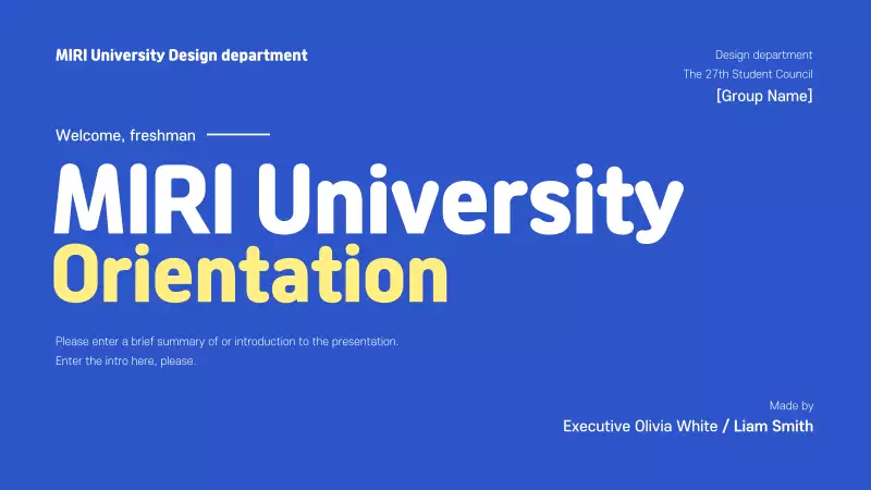 Orientation - MiriCanvas