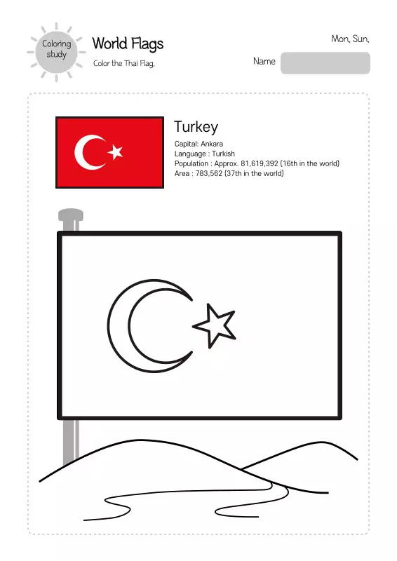 World Flag_Turkey - MiriCanvas