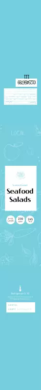 Blue clean salad food facts label - MiriCanvas