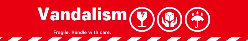 Red simple icon vandalism - MiriCanvas
