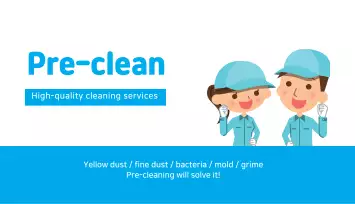 Cute cleaning service with blue illustration - MiriCanvas