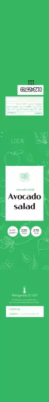 Green clean salad food facts label - MiriCanvas
