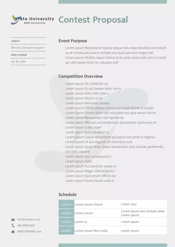 Green and Clean College Competition Prospectus - MiriCanvas