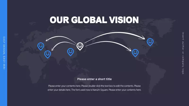 Simple business MAP infographic in blue color scheme - MiriCanvas