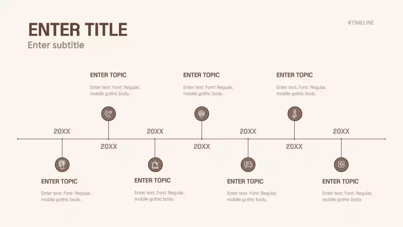 Timeline chart with brown simple concept - MiriCanvas