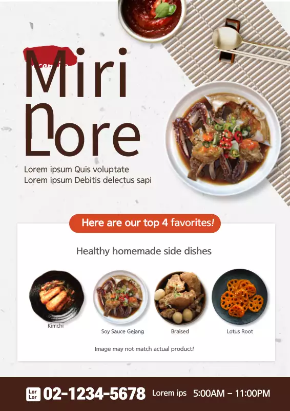 Advertise your restaurant's top menu items in advance - MiriCanvas