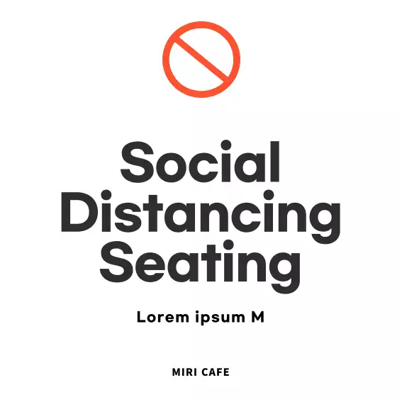 Simple Acrylic Stand for Social Distancing Seating Signs - MiriCanvas