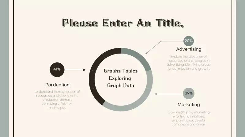 Donut chart infographic with an ivory and gray concept - MiriCanvas