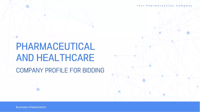 Modern Pharmaceutical Healthcare Bid Proposal in White and Blue ...