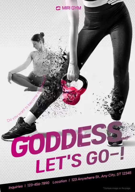 A classy health ad in pink and black - MiriCanvas