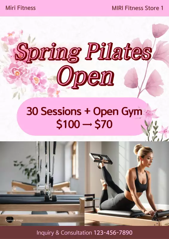 Promote spring Pilates with a pink twist - MiriCanvas