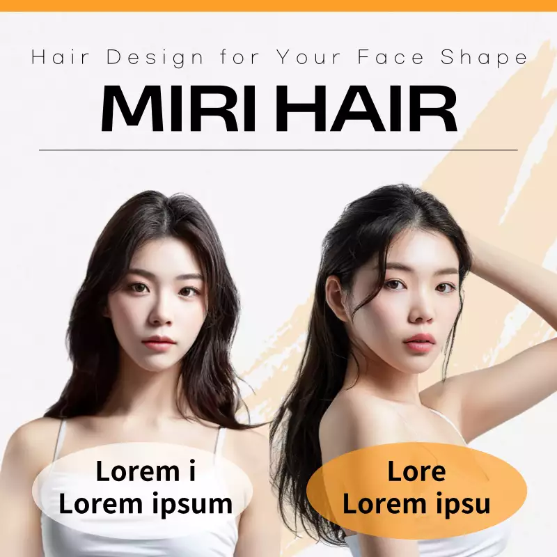 Orange default hair model before and after ads - MiriCanvas