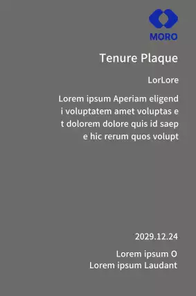 A simple tenure plaque with a blue corporate logo - MiriCanvas