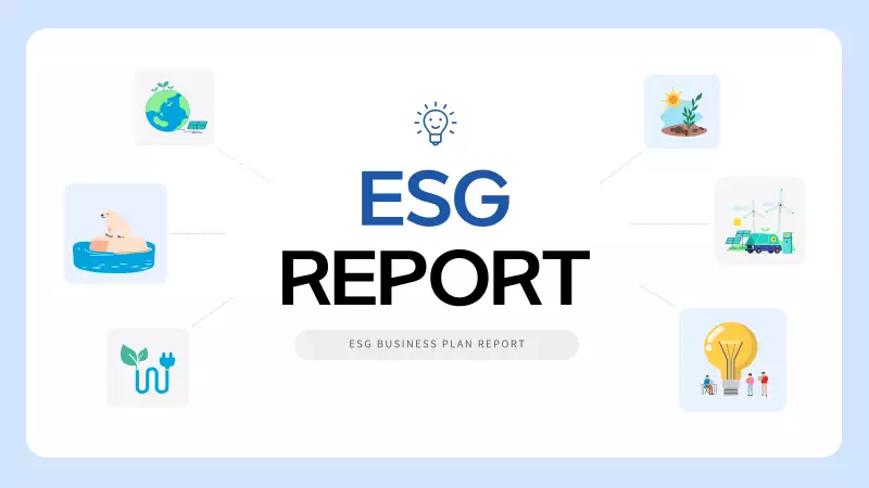 A cute, blue and white, green ESG business plan - MiriCanvas