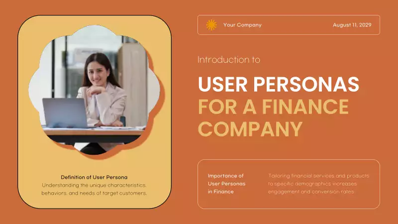 Brown Modern Finance Company User Persona Strategy - MiriCanvas