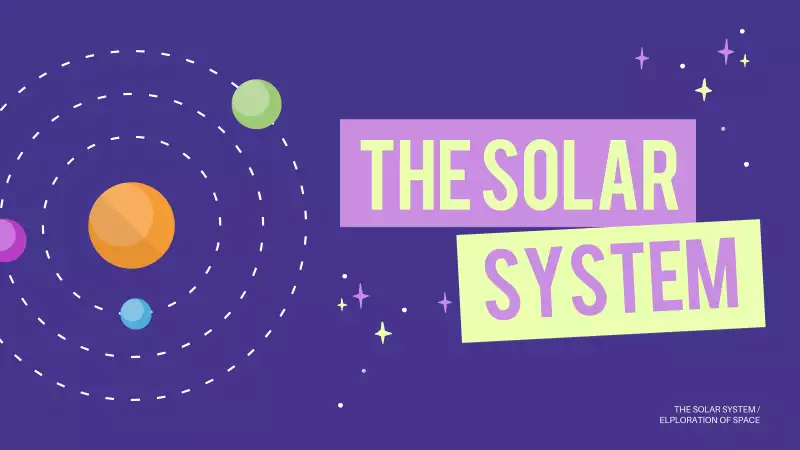 Purple and Green Bold The Solar System Class Material - MiriCanvas